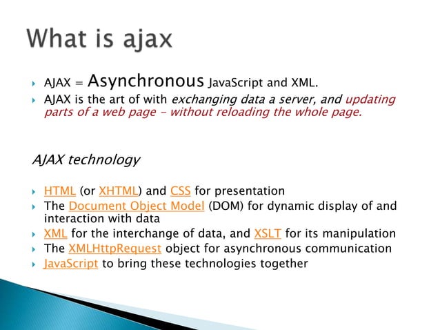 Introduction about-ajax-framework | PPT