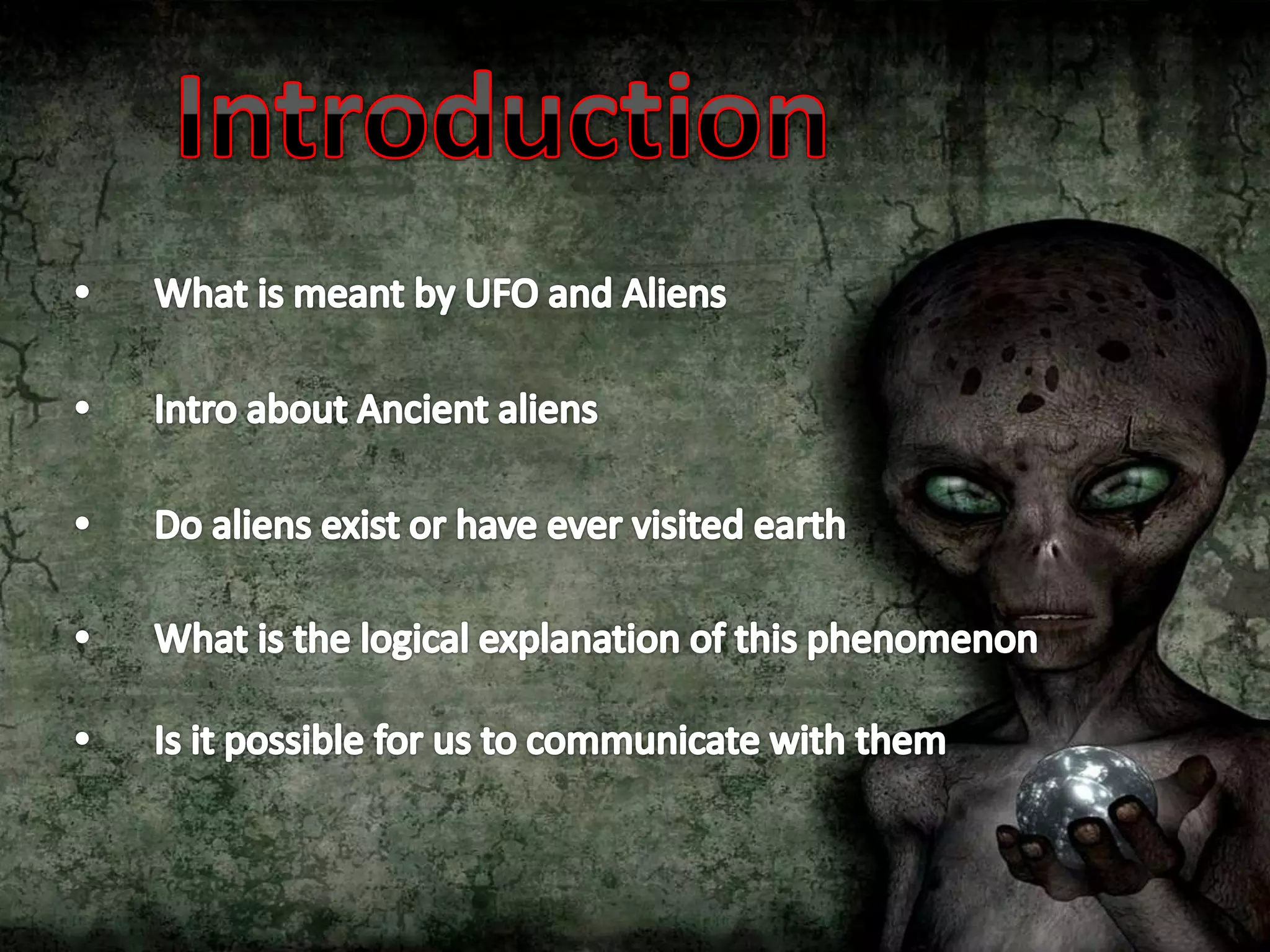 Introduction about aliens | PPTX