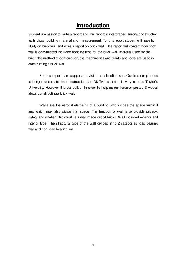 Introduction Report Writing Examples Introduction Report Writing Examples