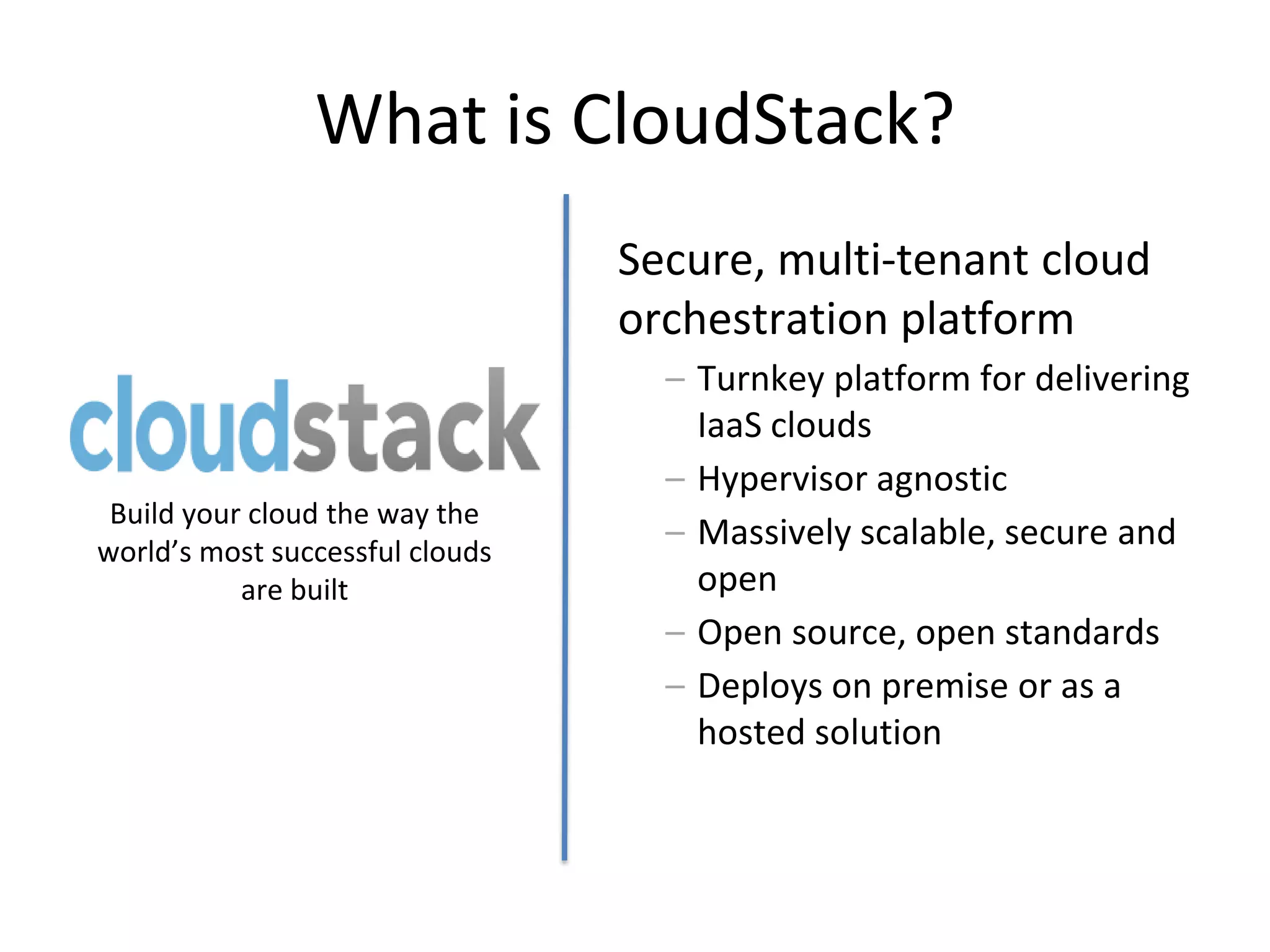 Introduction: Build infrastucture-as-a-service Clouds with Apache CloudStack | PPT