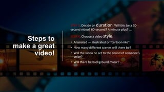 Introduction creating a promotional video | PPTX | Internet for ...