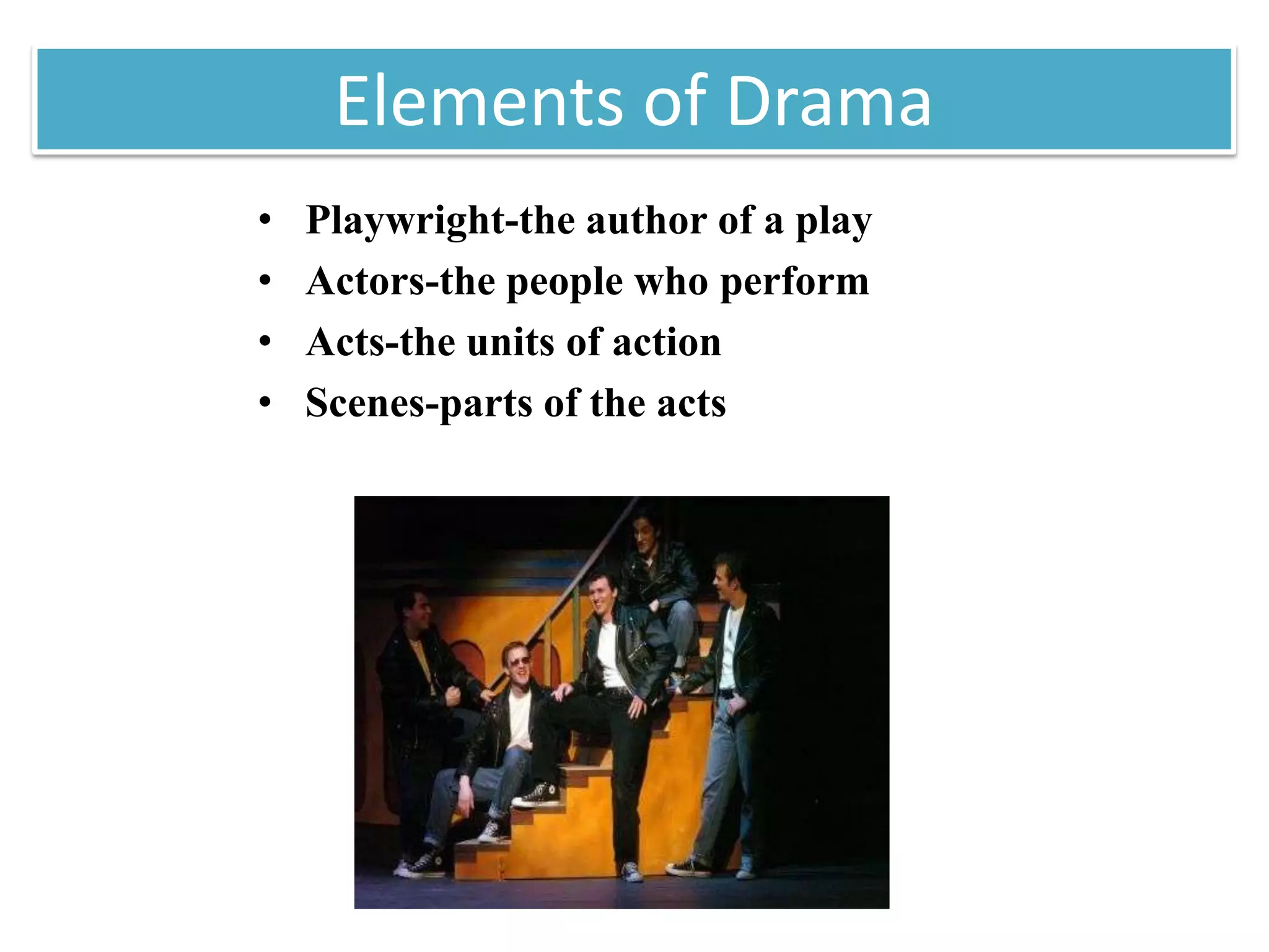 Introduction to drama for beginners and ESL Learners | PPTX