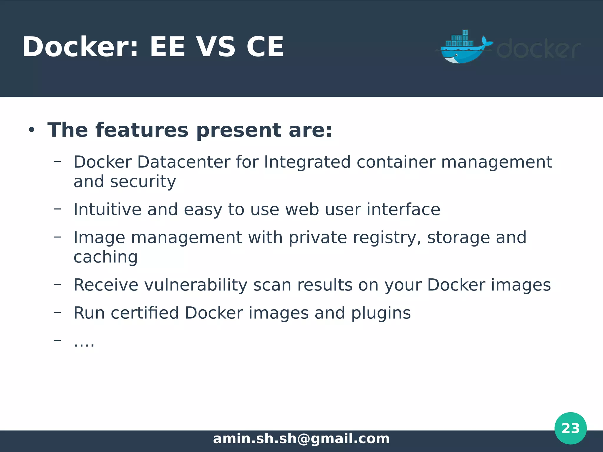 Docker Fundamental course - linkedin | PPT