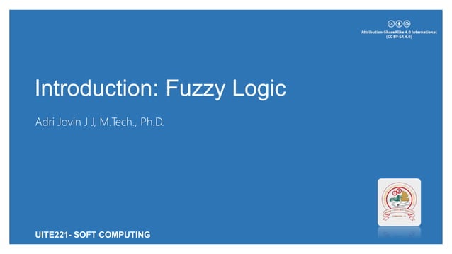 Introduction to Fuzzy logic | PPTX | Programming Languages | Computing