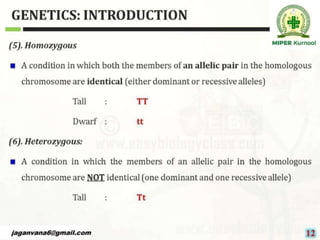 Introduction genetics | PPTX