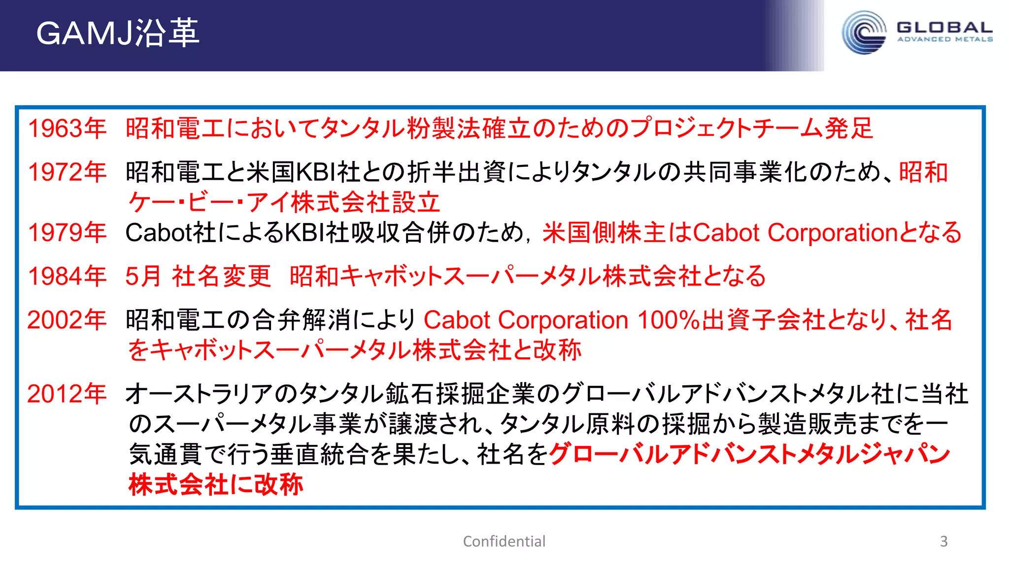 Introduction global advanced metals japan kk | PPTX