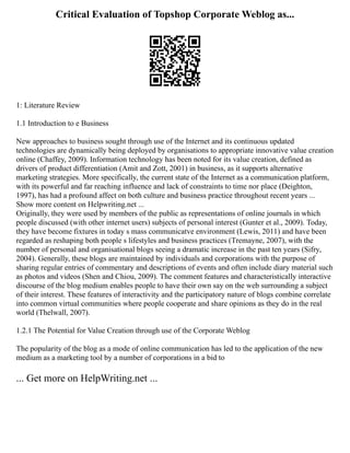 Introduction - How To Write An Essa | PDF