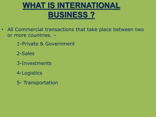 Introduction international business | PPT
