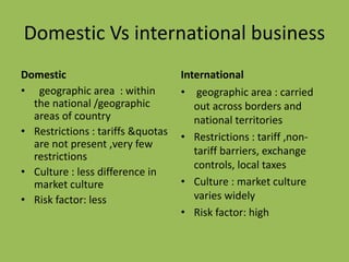 Introduction international business | PPTX