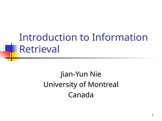Introduction- information retrieval systems | PPT