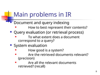Introduction- information retrieval systems | PPT