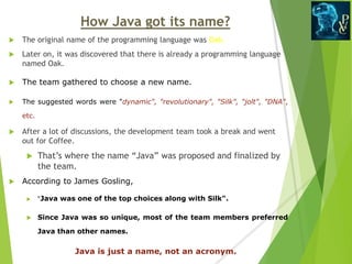 Introduction of java | PPSX