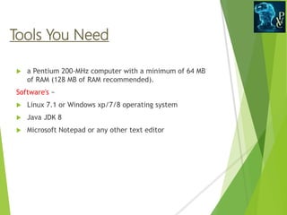 Introduction of java | PPSX