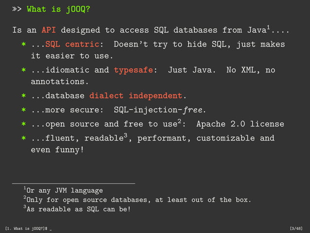 Introduction to jOOQ | PPT