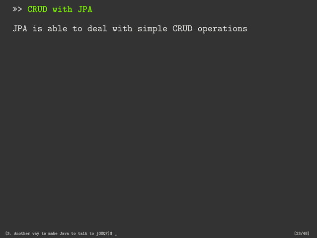 Introduction to jOOQ | PPT