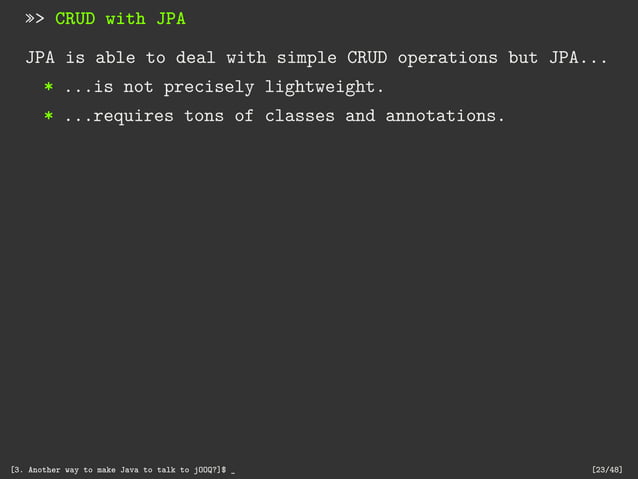 Introduction to jOOQ | PPT