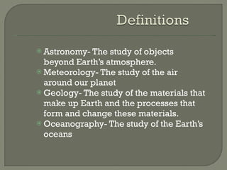 Introduction lesson | PPT | Geology | Science
