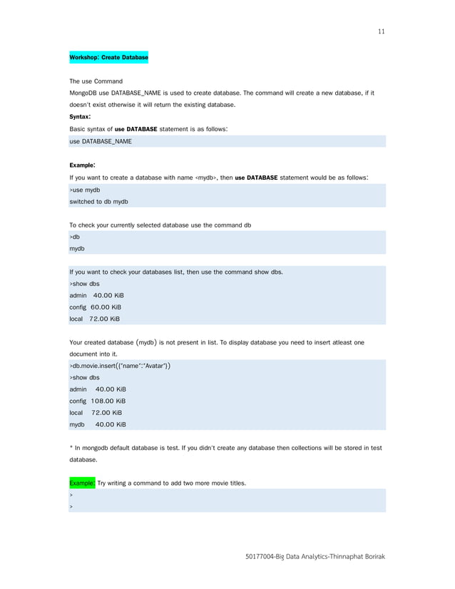Introduction Management Nosql With Mongodb Pdf
