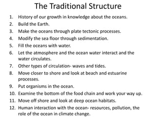 Introduction to Marine Science/Oceanography Course Structure | PPTX