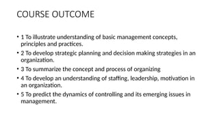 Introduction to Principles & Practices of Management | PPTX