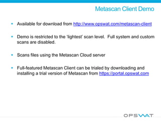 Introduction to Metascan Client | PPT