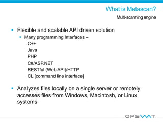 Introduction to Metascan Client | PPT