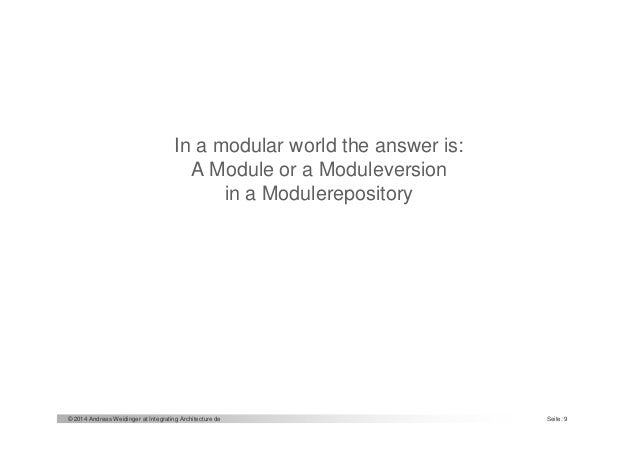 Modular Enterprise Systems An Introduction