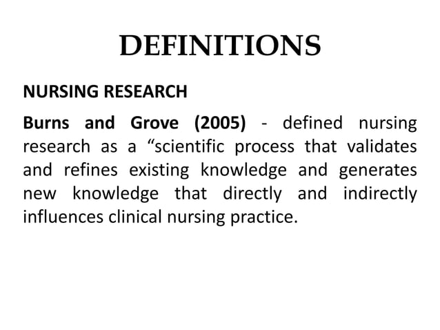 Introduction to Nursing Research | PPTX