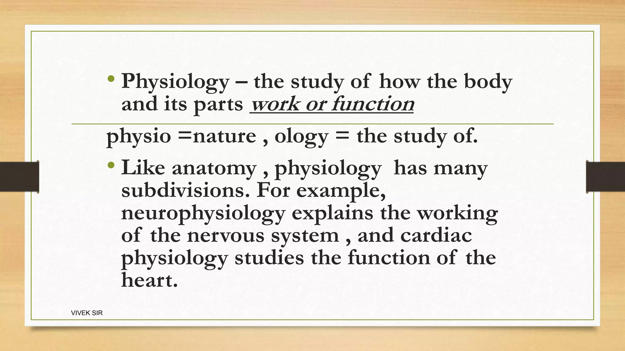 introduction to anatomy and physiology 1st sem bsc nursing | PPT