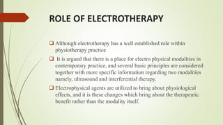 INTRODUCTION-OF-ELECTROTHERAY.pptx | Physical Therapy | Wellness