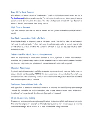 PROPERTIES OF HIGH EARLY STRENGTH CONCRETE | DOC