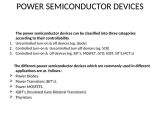 Introduction-of-power-electronics and its application | PPT