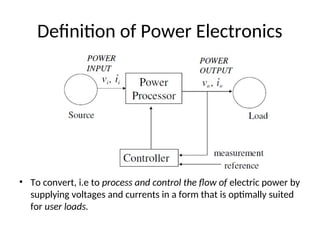 Introduction-of-power-electronics and its application | PPT