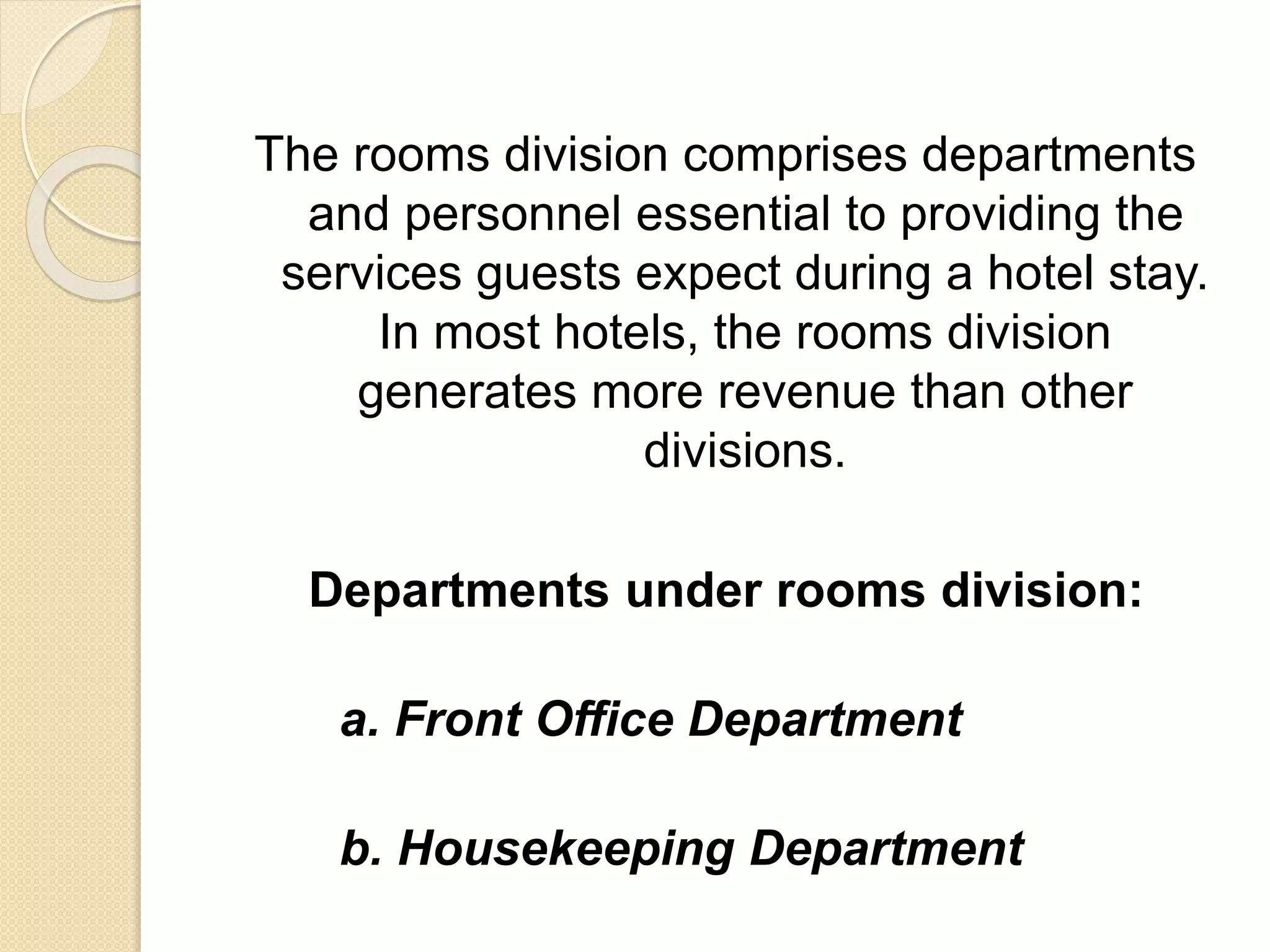 Introduction of-rooms-division-front-office-and-housekeeping-department ...