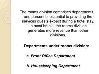 Introduction of-rooms-division-front-office-and-housekeeping-department ...