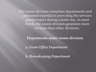 Introduction of-rooms-division-front-office-and-housekeeping-department ...