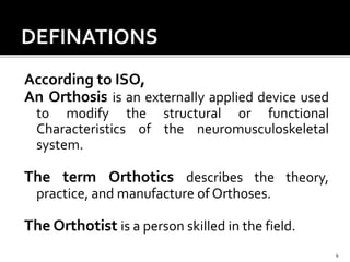 Introduction orthotics | PPTX