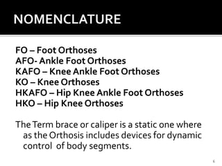 Introduction orthotics | PPTX