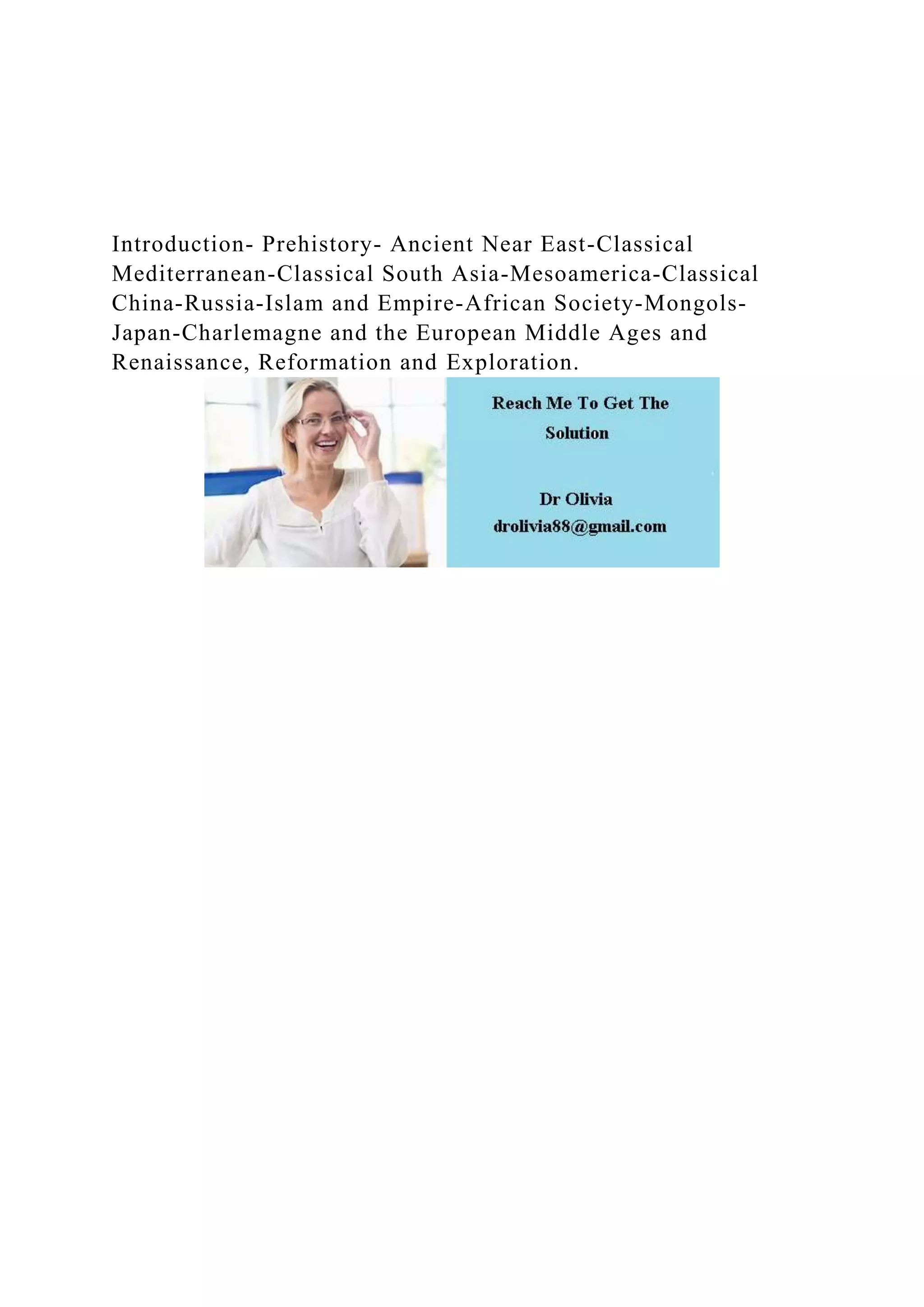 Introduction- Prehistory- Ancient Near East-Classical Mediterr.docx