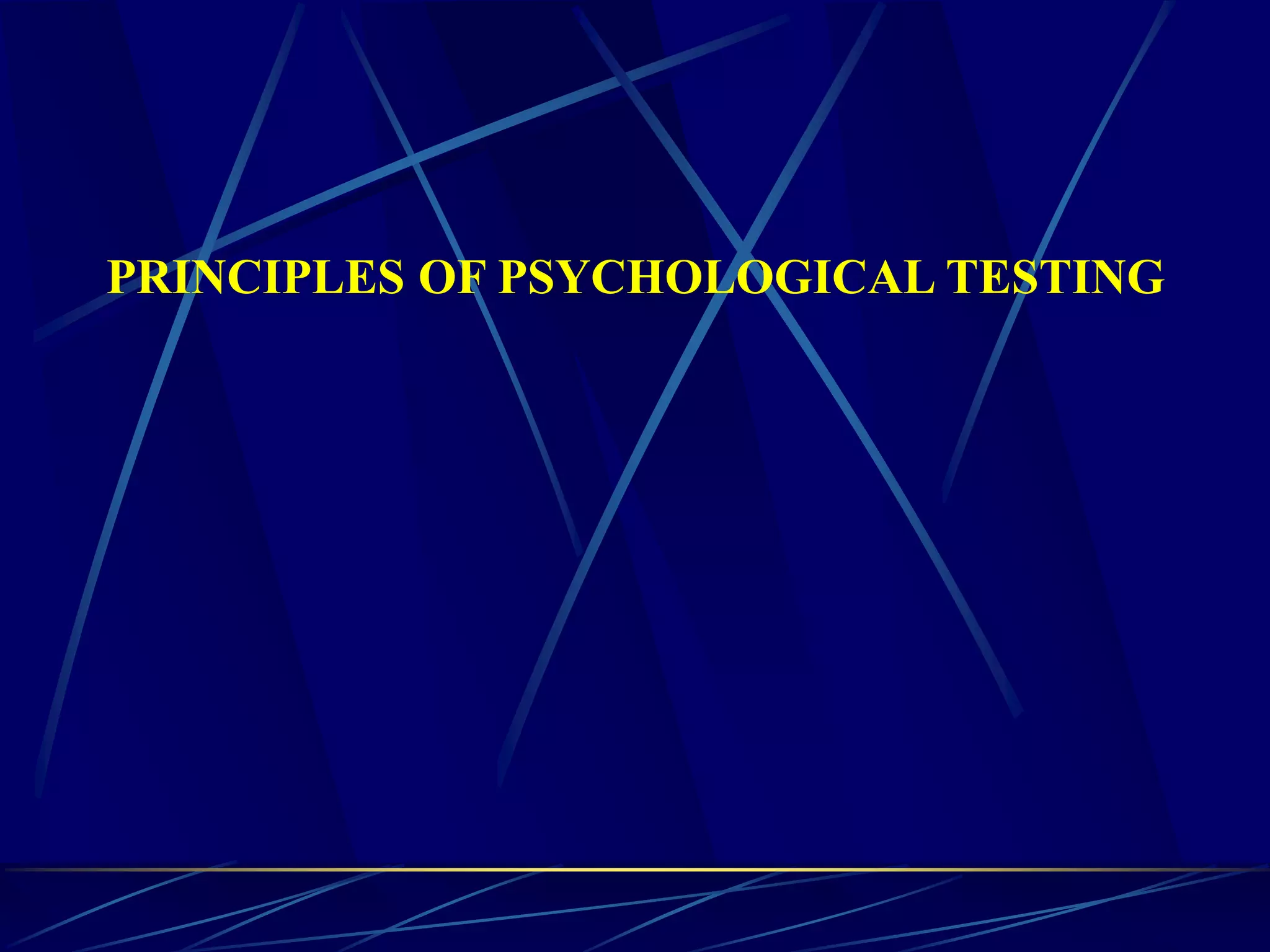 Introduction principles of psychological measurement | PPTX