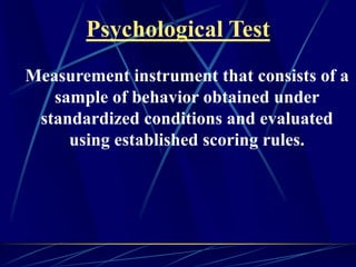 Introduction principles of psychological measurement | PPTX