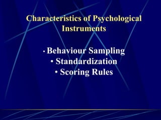 Introduction principles of psychological measurement | PPTX