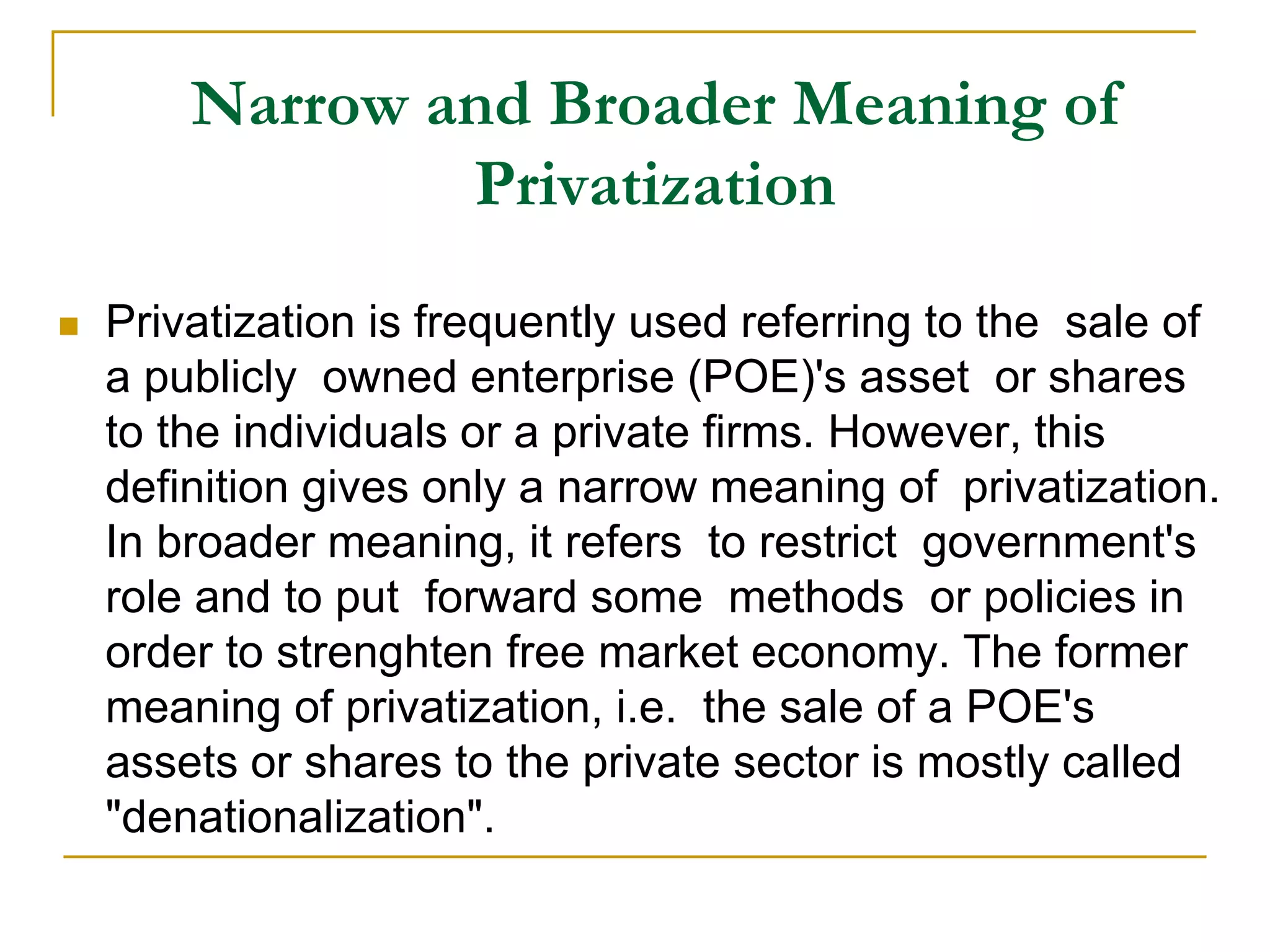 The Theory Of Privatization | PDF
