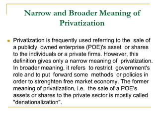 The Theory Of Privatization | PDF