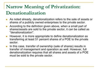 The Theory Of Privatization | PDF