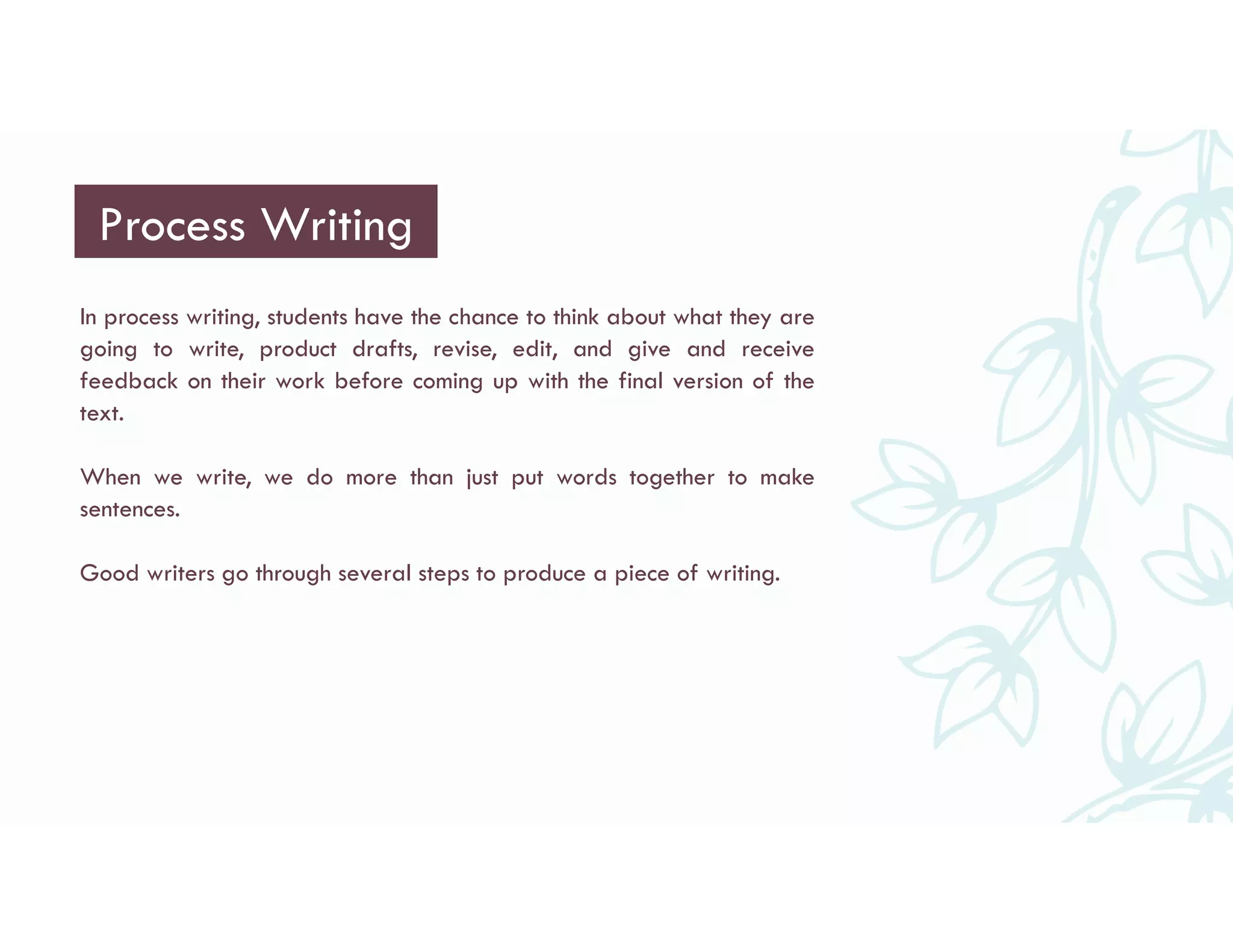 Introduction: Process Writing | PDF