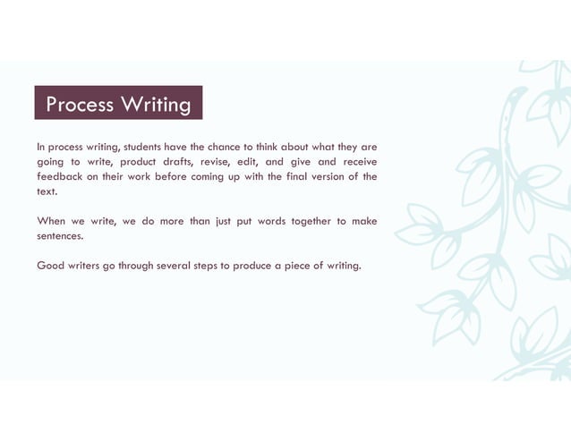 Introduction: Process Writing | PDF