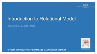Introduction to Relational Database Management Systems | PPTX