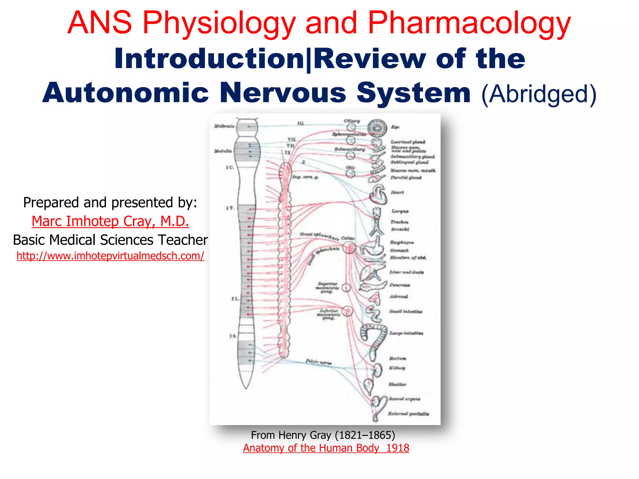 Autonomic Nervous System Physiology and Pharmacology_Overview| Review ...