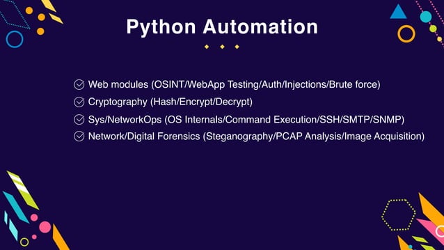 Security Automation Python Introduction Ppt